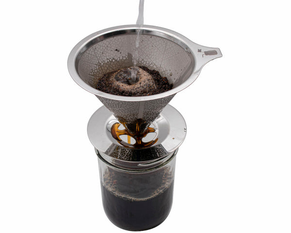 Pour Over Drip Coffee Stainless Steel Filter for Mason Jars – FoodVacBags